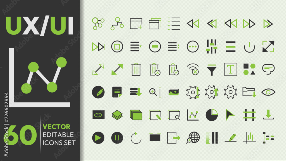 User Interface Icons set. Pack of UX/UI vector symbol illustration ...