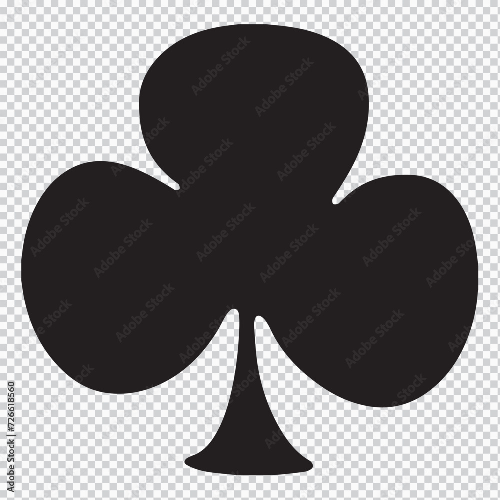 Playing card club suit flat icon for apps and websites Stock Vector ...