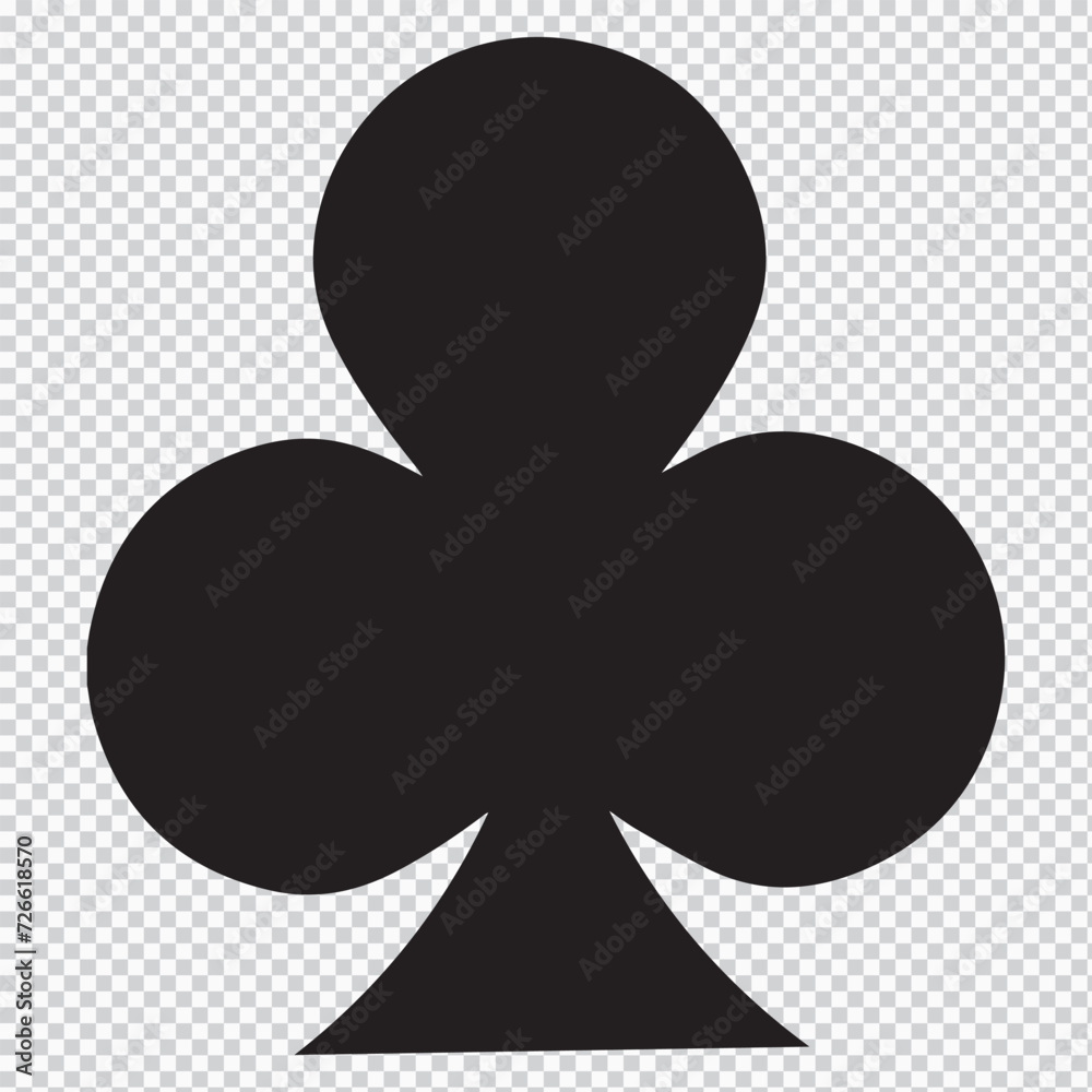 Playing card club suit flat icon for apps and websites Stock Vector ...
