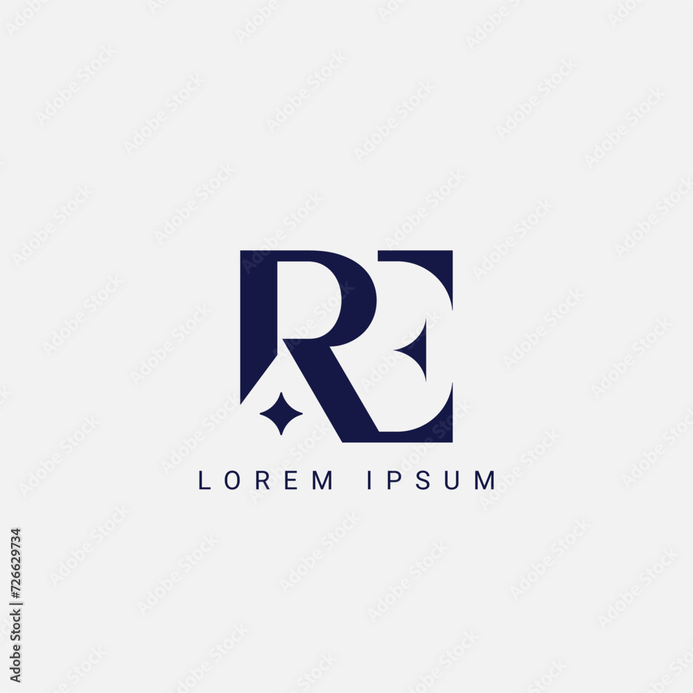 RE Logo Design, Inspiration for a Unique Identity. Modern Elegance and Creative Design. RE Logo ...