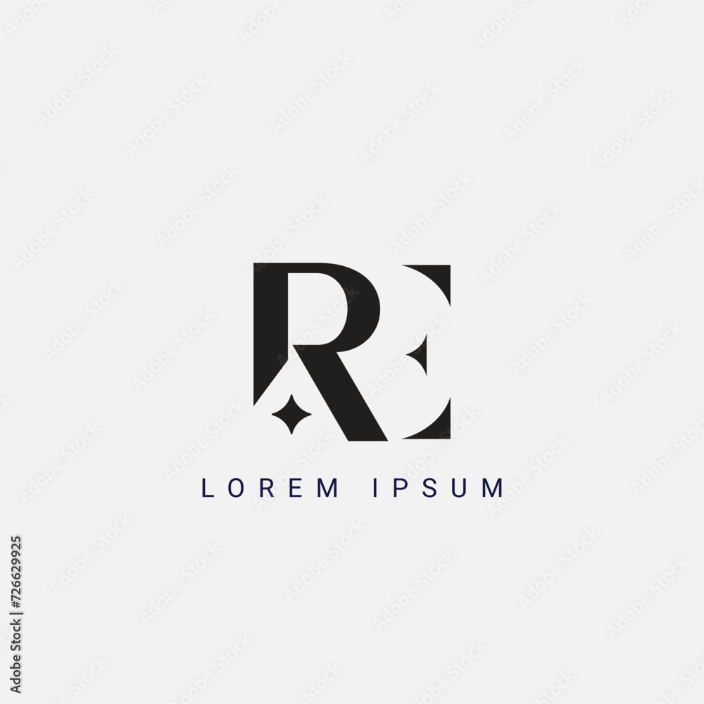 RE Logo Design, Inspiration for a Unique Identity. Modern Elegance and ...