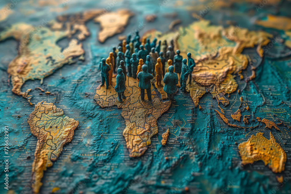 A world map with pins marking the diverse origins of a community's ...