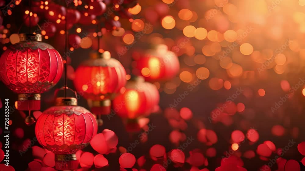 Chinese New Year background golden and red texture with lantern copy ...