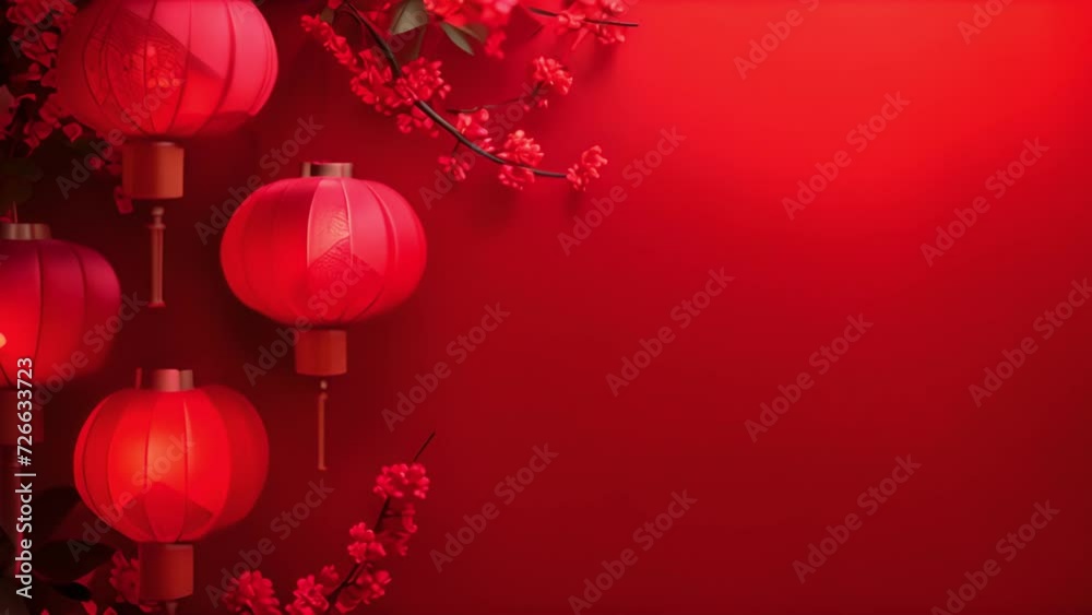 Chinese New Year background golden and red texture with lantern copy ...