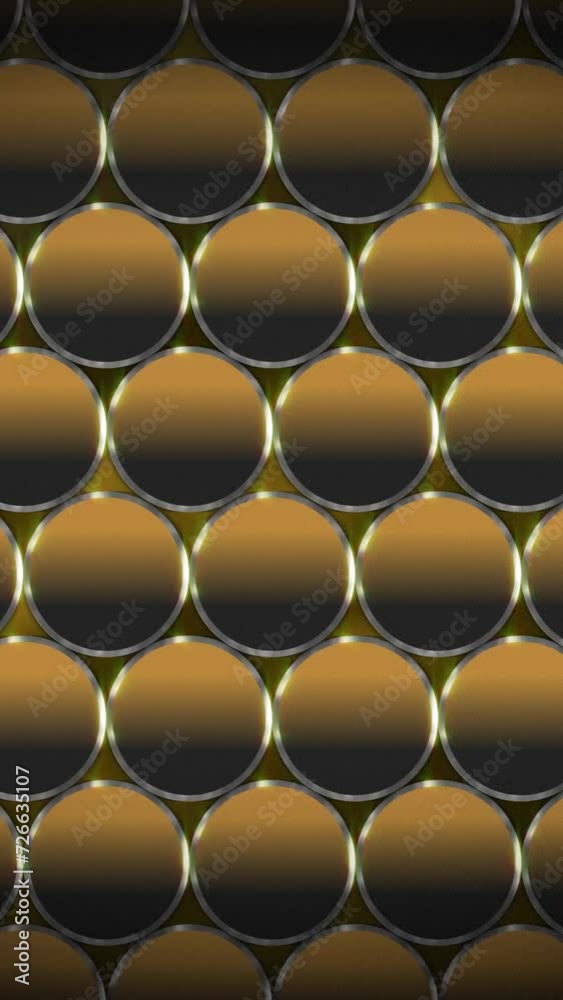 Vidéo Stock Luxury circular grid with golden circular outline, gradient ...