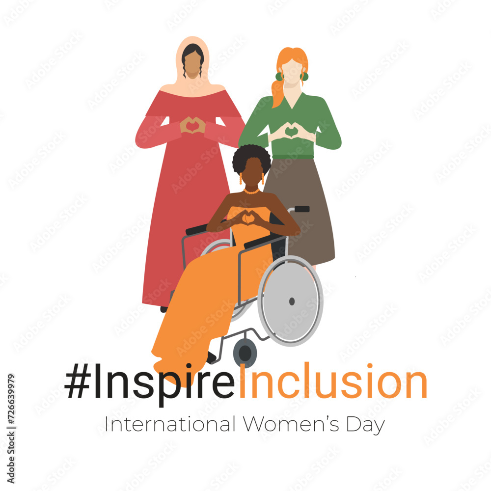 Square banner with a white background for IWD2024 for a campaign to ...