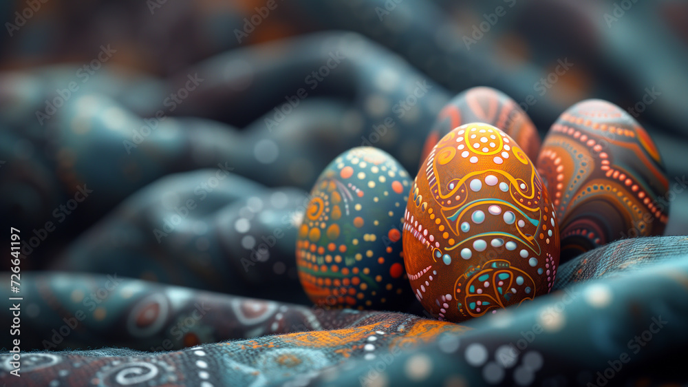 Elegant Easter egg pattern inspired by Aboriginal Australian art Stock ...