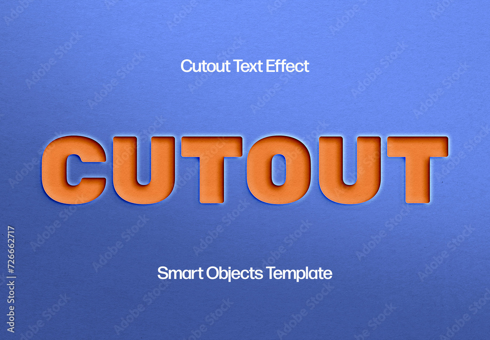 Colorful Cutout Paper Text Effect Mockup Stock Template | Adobe Stock