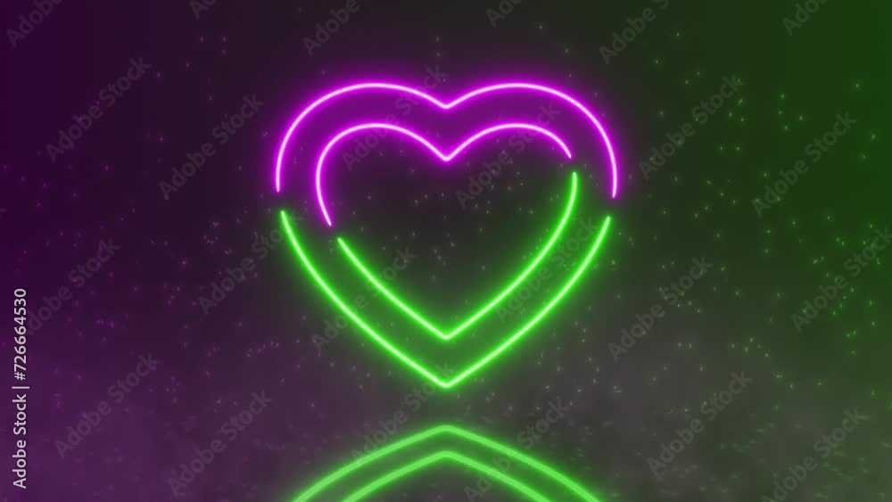 Neon Green Hearts