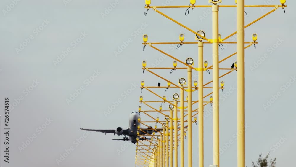 A mesmerizing scene captures a magnificent, large jetliner soaring ...