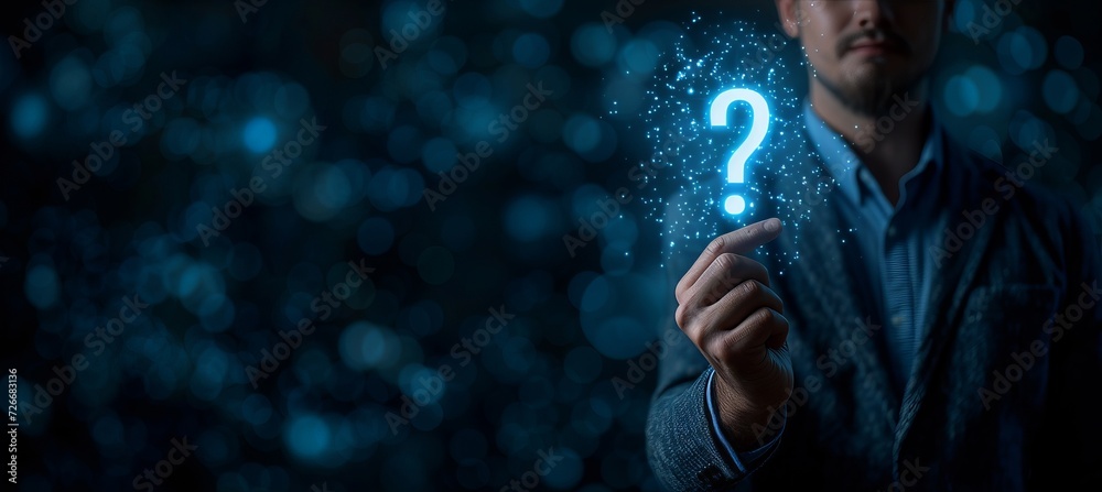 Certification and audit concept businessman holding digital hologram of ...