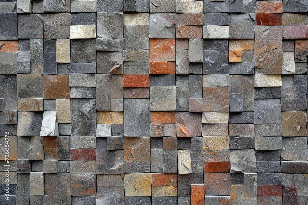 The artful arrangement of bricks in a mosaic pattern, showcasing ...