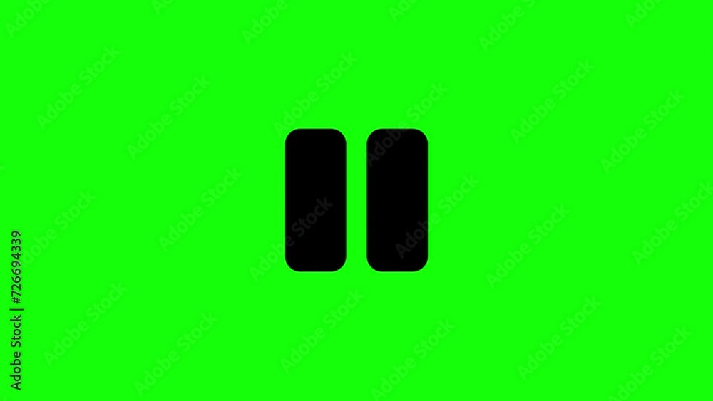 Play and pause buttons animation with alpha channel. Animated play and ...