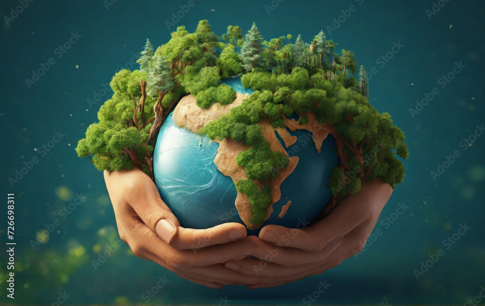 earth in hands, Vector illustration for Earth Day and Ecology Day ...