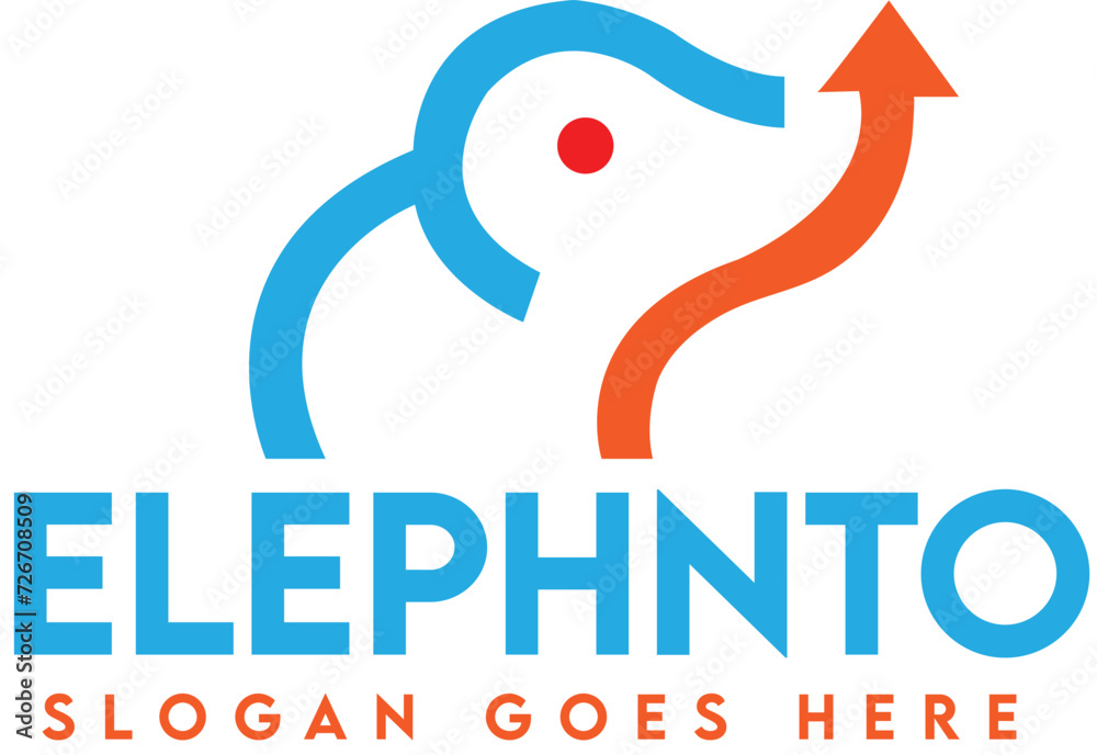 elephant icon logo, animal emblem, wildlife design mark, modern ...