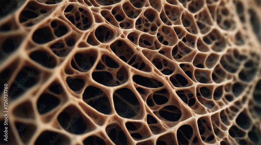 Microscopic picture of human bone structure. Medical research of the ...