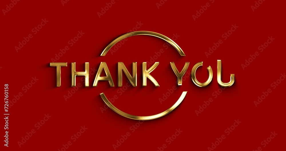Animated Thank you. Luxury lettering text motion graphic animation in ...