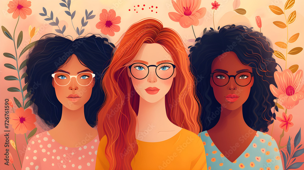 An illustration celebrating International Women's Day on 8 March ...