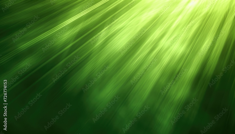 Abstract minimalistic green rays and beams backdrop, spotlight ...