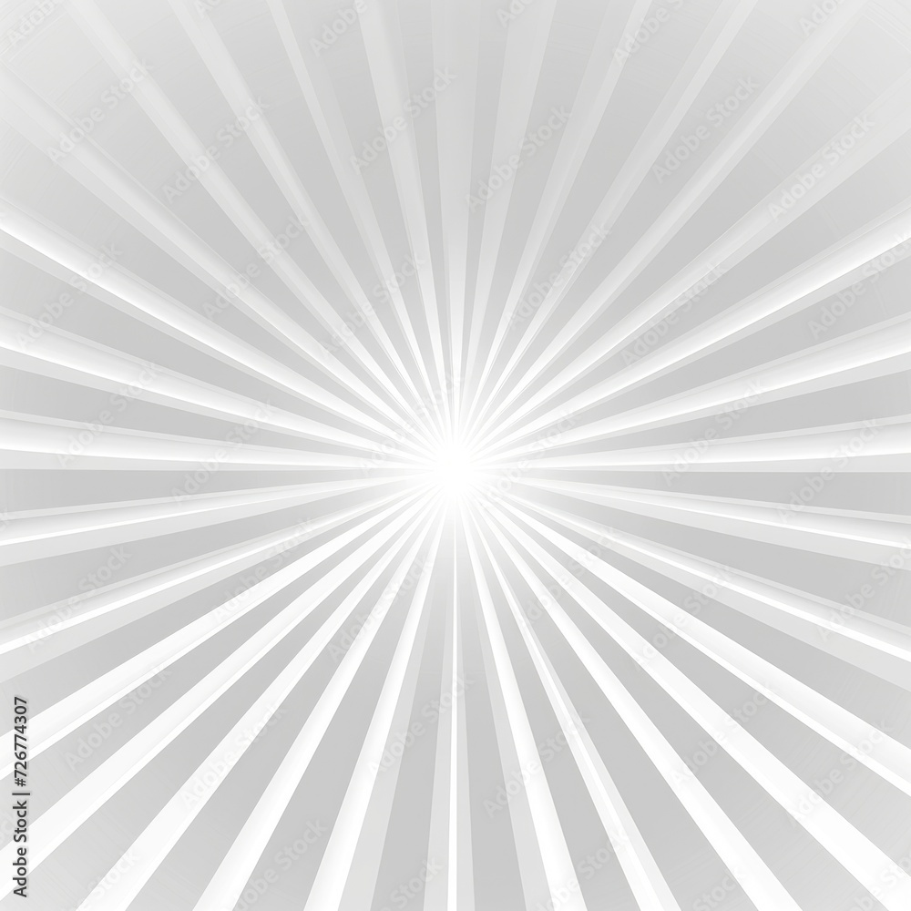 Abstract minimalistic white rays and beams backdrop, spotlight ...