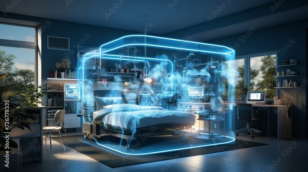 Blue Connectivity Hub: Unveiling IoMT Marvels in High-Tech Healthcare ...