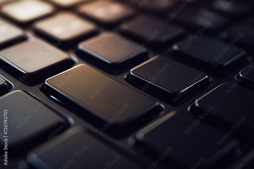 Black empty button keyboard layout. Put your own sign on it. Stock ...