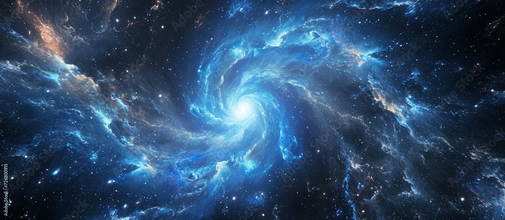 Foto de Blue force field with galaxies and stars illustrating ...