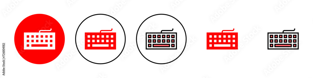 Keyboard icon set illustration. keyboard sign and symbol Stock Vector ...