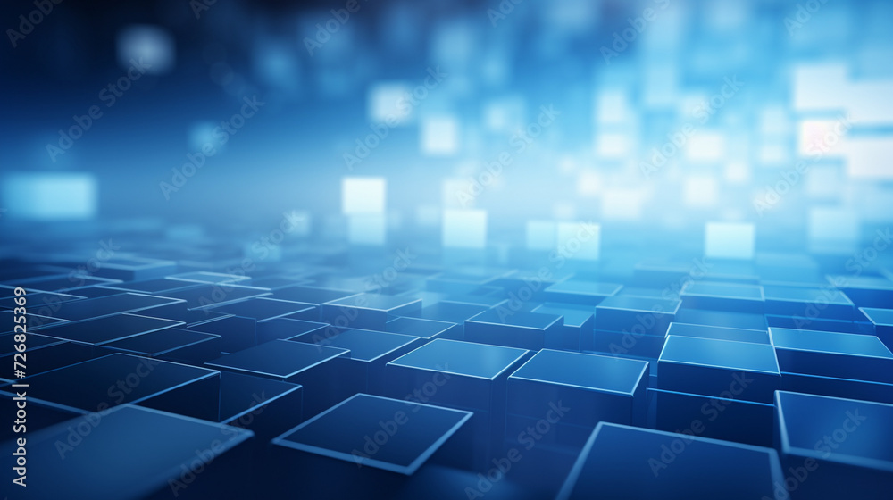 abstract blue background with squares, Background featuring waves and ...