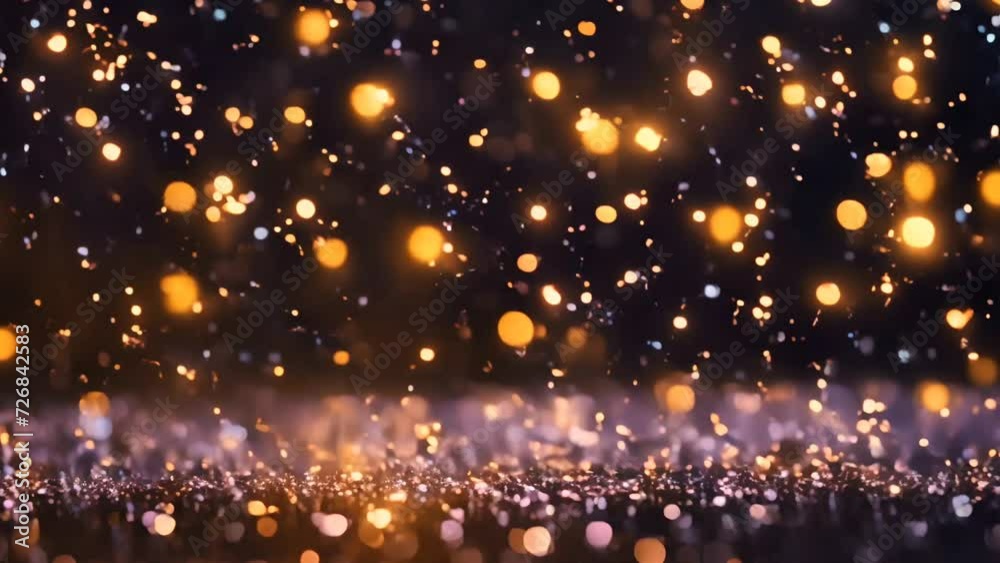 Star rain.Abstract motion background shining colorful particles. Shimmering Glittering Particles ...