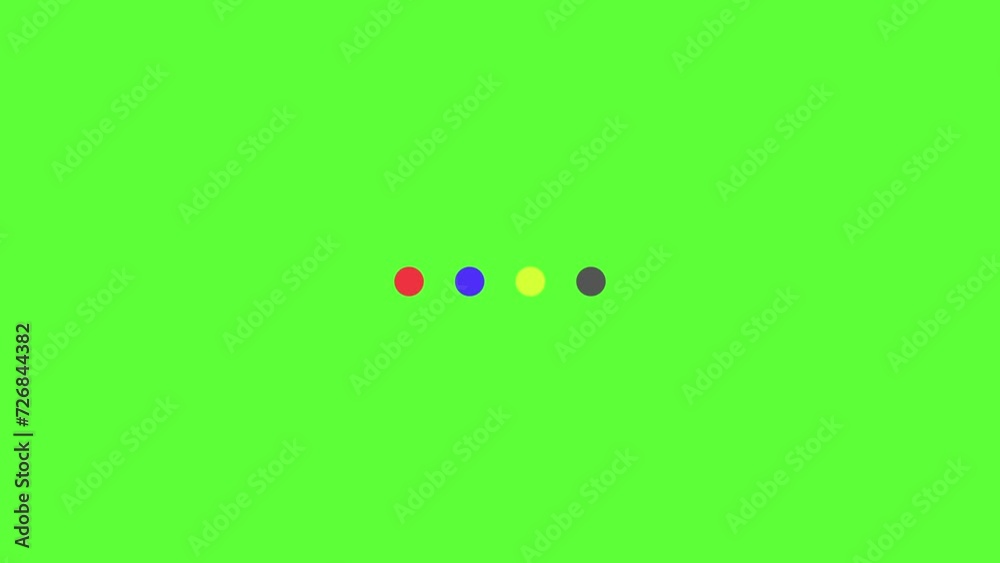 4K motion graphics animation of dot preloading on chroma key green ...