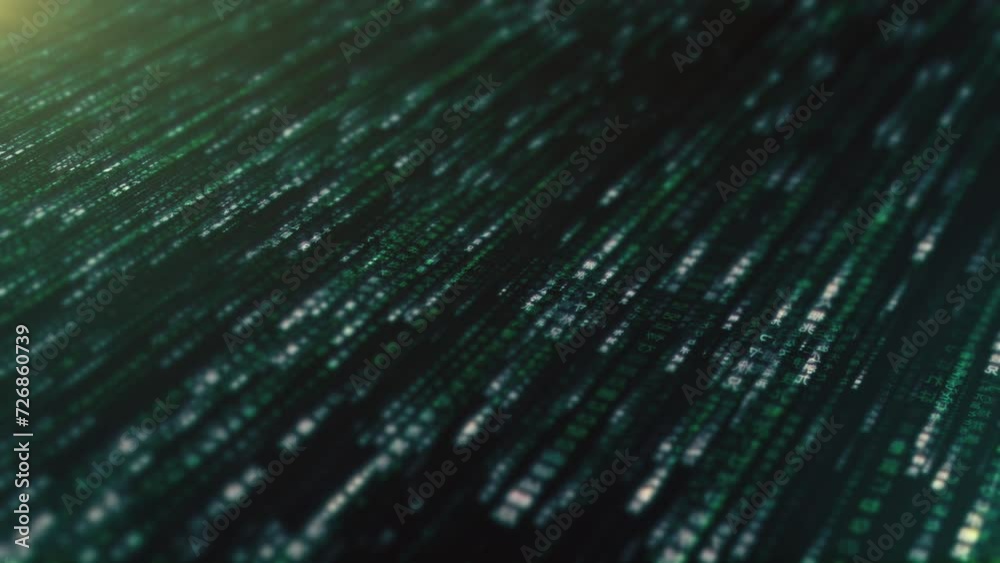 Vidéo Stock Data matrix simulation UI with cutting-edge digital ...