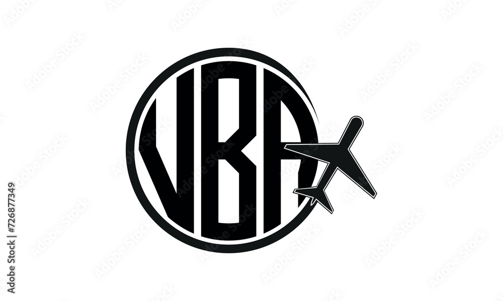 VBA three initial letter circle tour & travel agency logo design vector ...