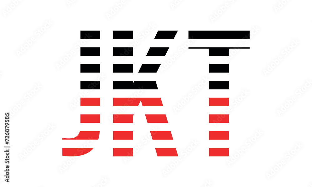 JKT three initial letter iconic line negative space minimal logo design ...