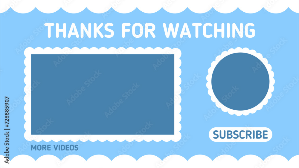 end screen background vector for video content Stock Vector | Adobe Stock