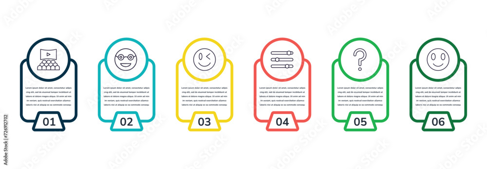 outline icons collection with infographic template. linear icons from ...