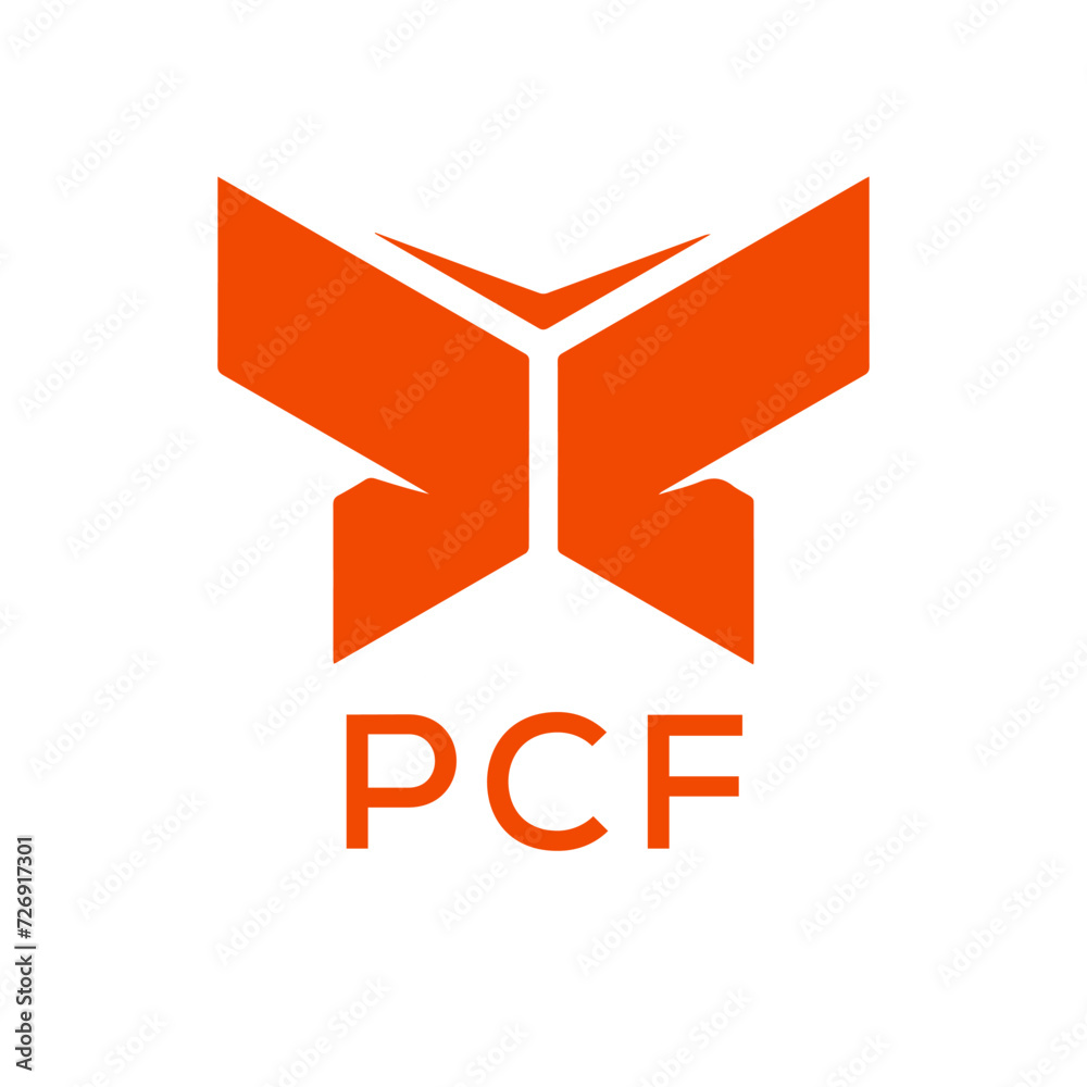 PCF Letter logo design template vector. PCF Business abstract ...