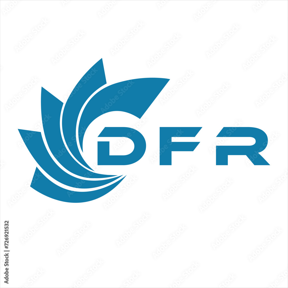 DFR letter design. DFR letter technology logo design on a white ...