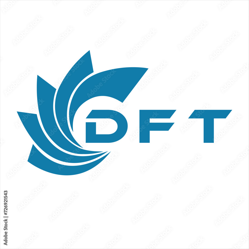 Vecteur Stock DFT letter design. DFT letter technology logo design on a ...