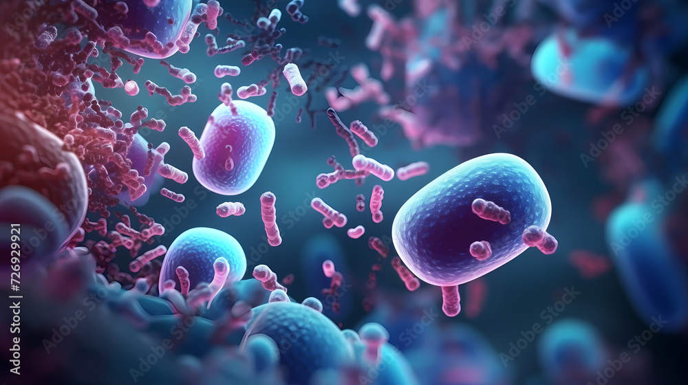 Macroscopic observation of organisms bacteria and cells and viruses ...