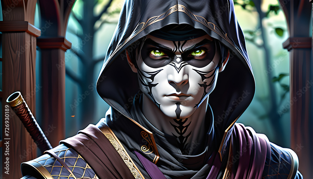Realm of Shadows: Undead Ninja Mastery in Vivid Attire and Armament ...