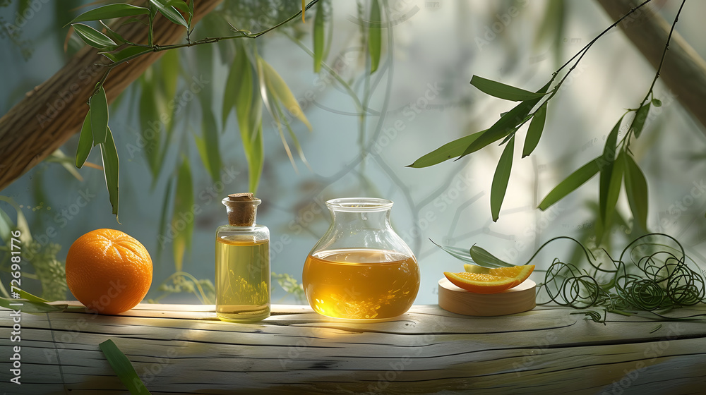 Natural plant essential oil, glassware, Twig wood, Tea, Bamboo leaf ...