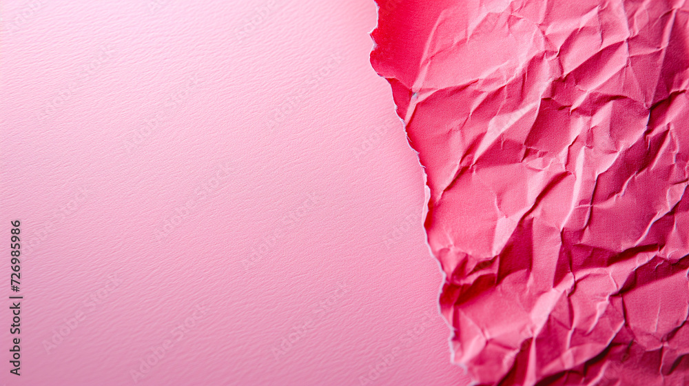 Pink ripped paper collage texture background. Feminine romance card ...