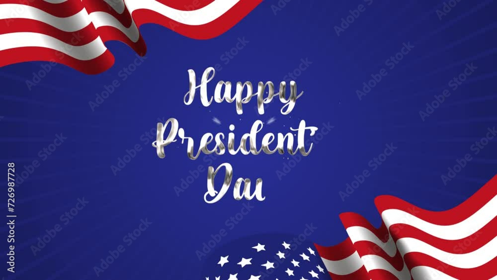Happy President Day Greeting animation text, lettering motion with ...