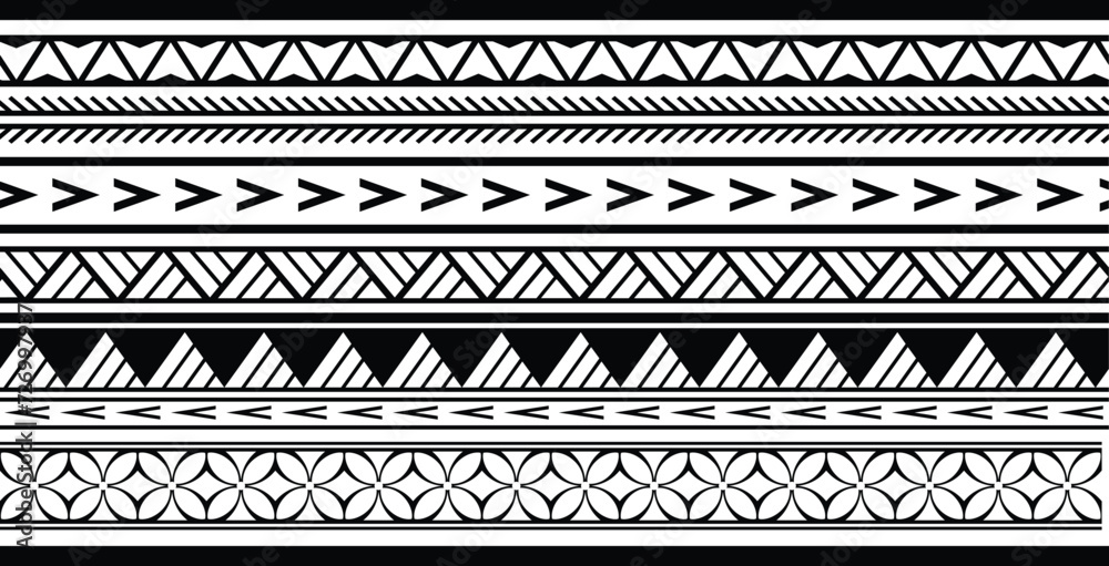 Polynesian tattoo design. Polynesian bracelet tattoo design. Polynesian ...