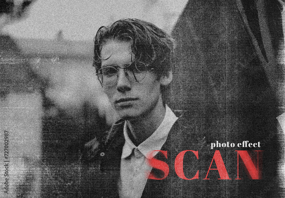 Photocopier Scan Photo Effect Stock Template | Adobe Stock