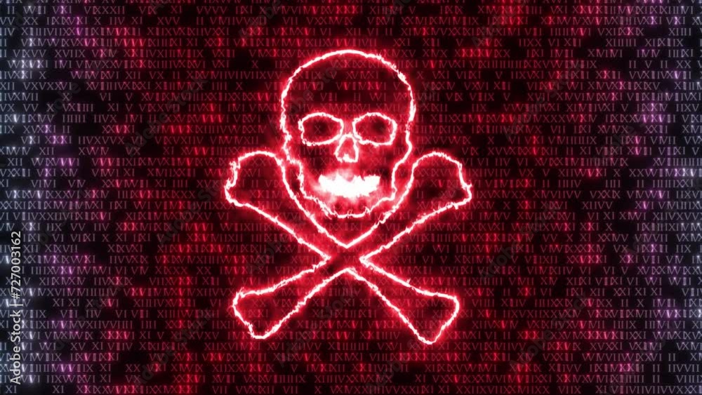 Computer Hacker Background With Running Binary Code, Computer Programing Code Animation With ...