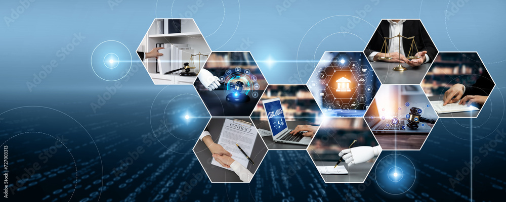 AI rules and law concept enforce to control AI artificial intelligence ...