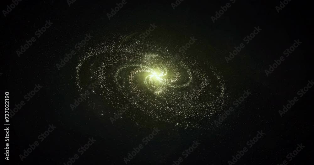 Cinematic 3D Galaxy Rotate And Stars Background. Abstract Cosmic Space ...