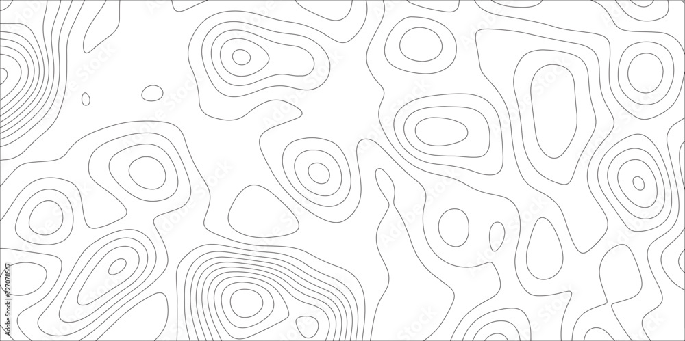 Ocean topographic line map with curvy wave isolines vector illustration ...